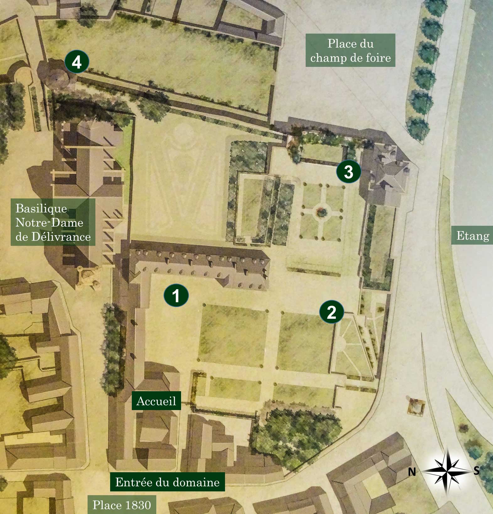 Demesne's plan - Château de Quintin